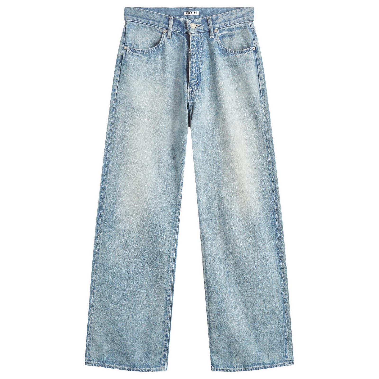 Auralee Selvedge Faded Denim Pants - Light Indigo | Editorialist